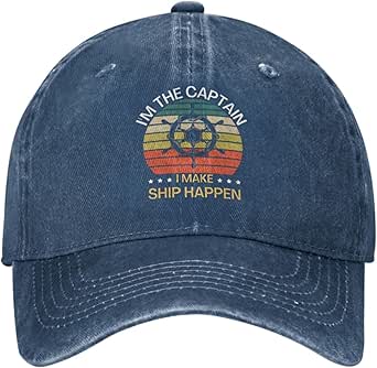 I'm The Captain I Make Ship Happen Hat Men Dad Hats Cute Hats Navy Blue at Amazon Men’s Clothing ...