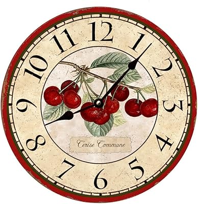 Amazon.com: Item C2019 Vintage Style 10.5 Inch Retro Cherries Clock ...