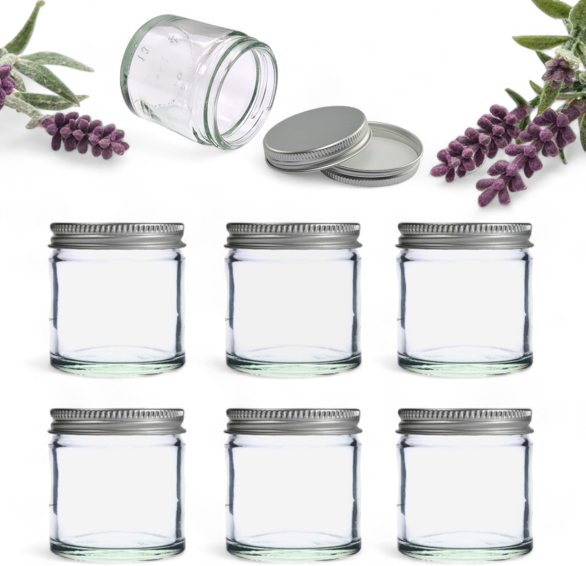 Syntic 40 Pack Empty Candle Jars for Candle Making, 7oz Small Glass ...