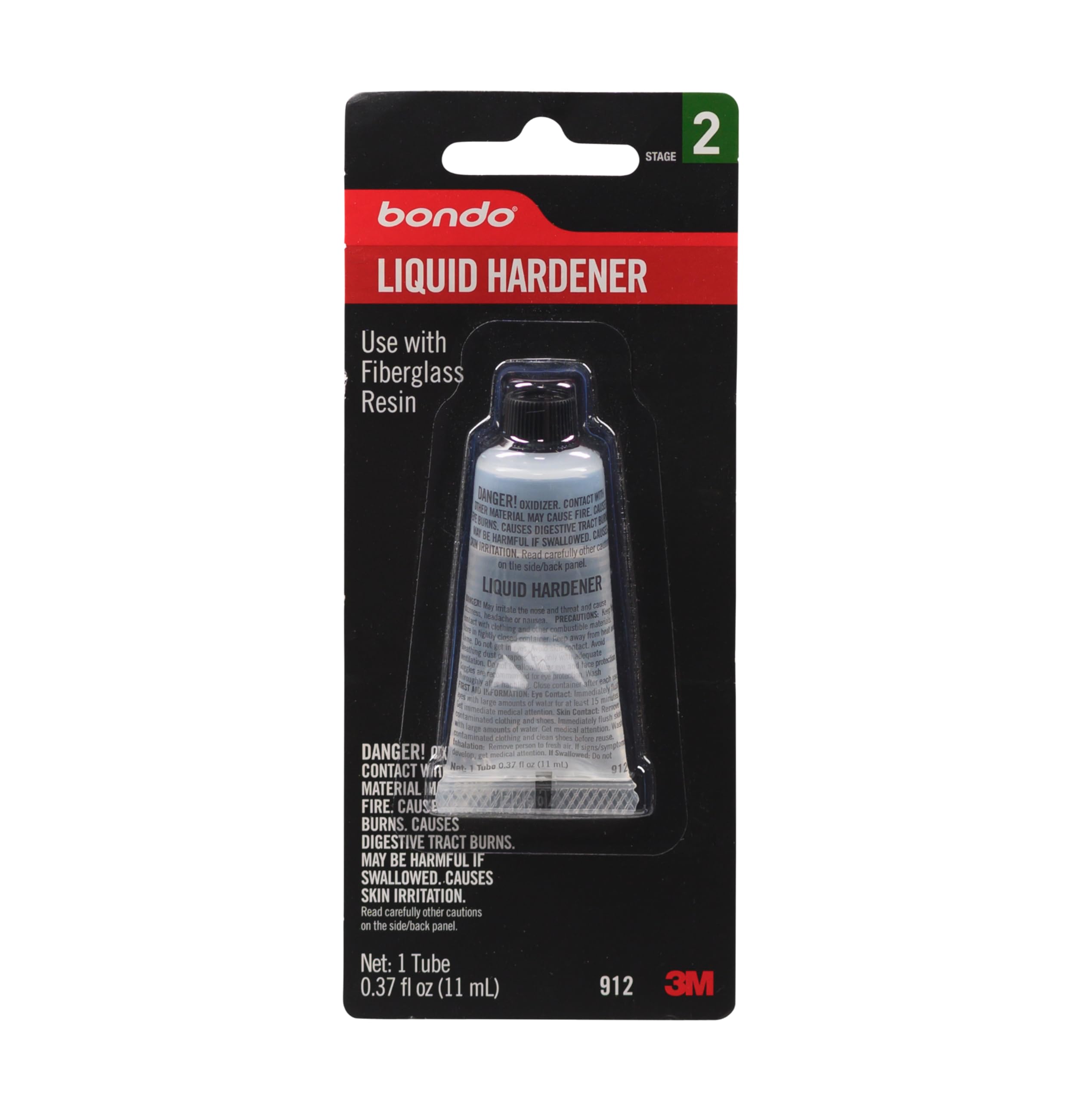 Amazon.com: 3M Bondo Liquid Hardener 1 Tube 0.37 fl oz., Use with ...