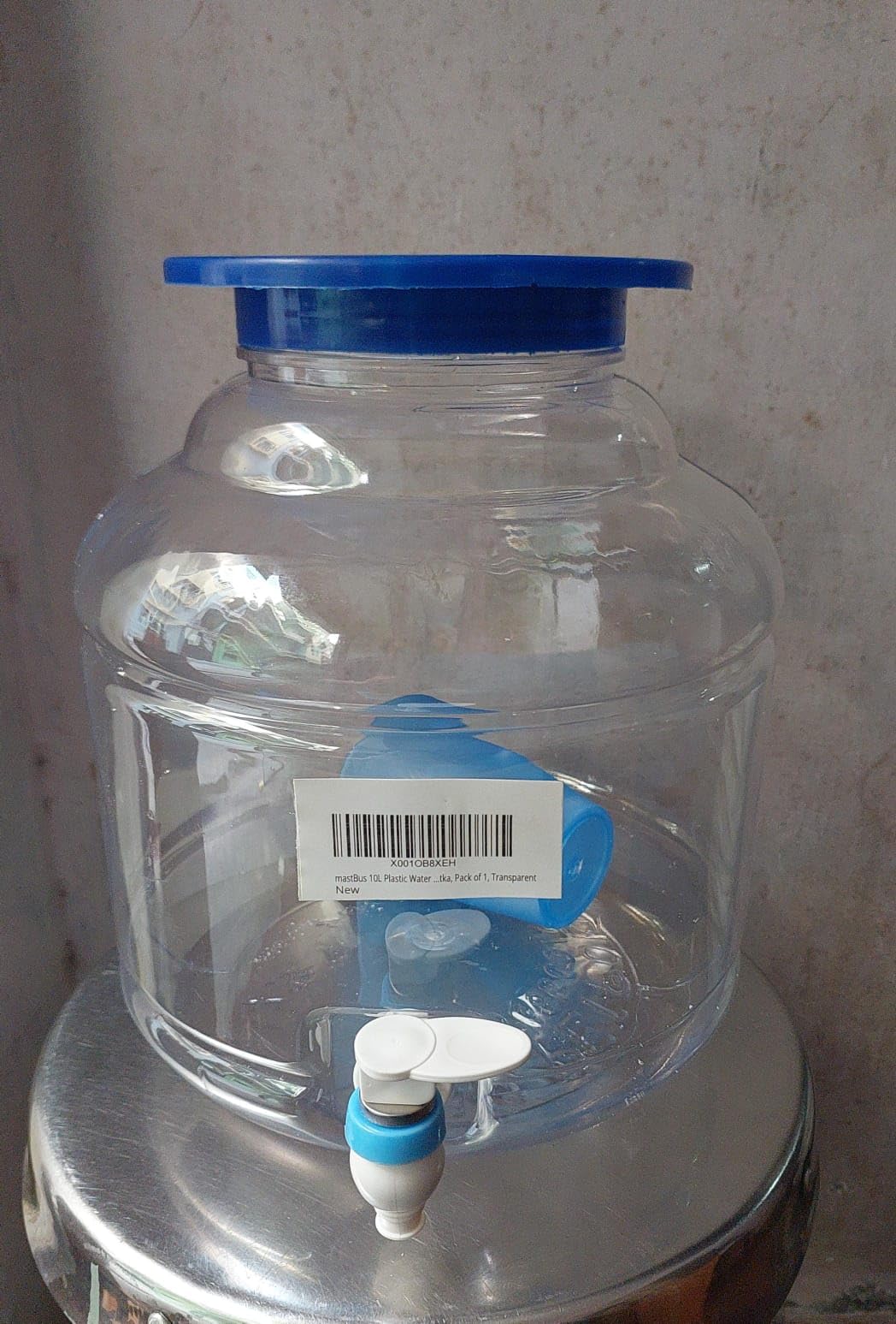 mastBus 10L Plastic Water Dispenser for 20 Litre Bottle Jar with Tap ...