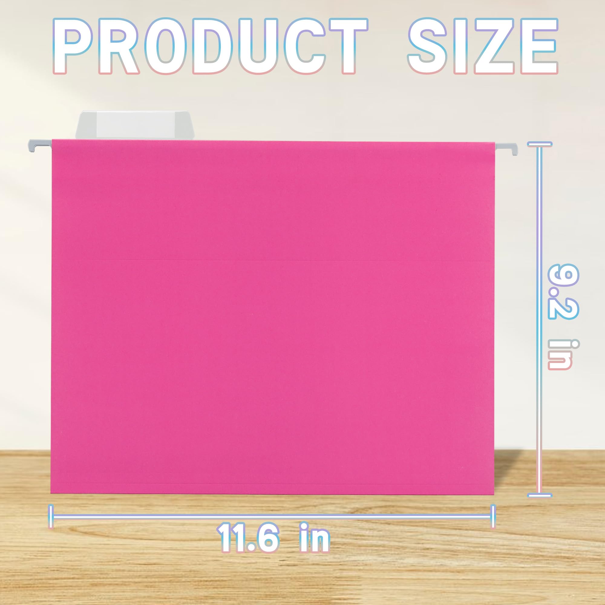 Snapklik.com : 25 Packs Hanging File Folders Pink,Letter Size 85x11 ...