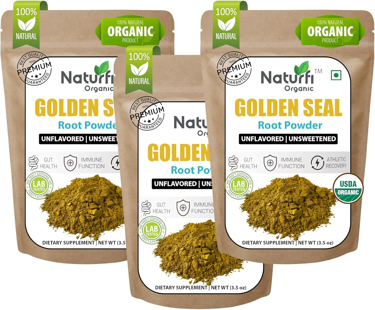 Amazon.com: Naturfi Organic - Goldenseal Root Powder - 10.5 oz, 300 ...