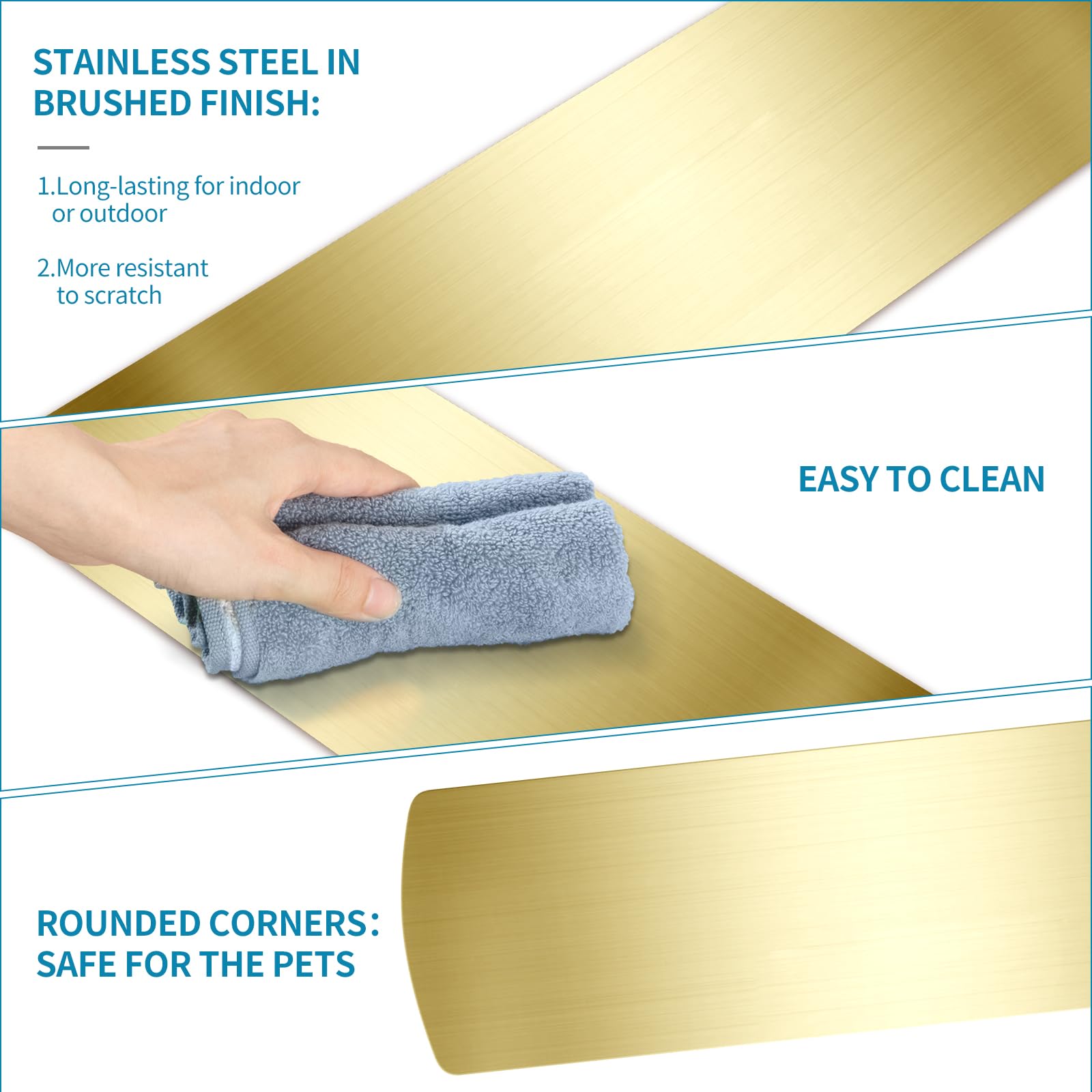 Snapklik.com : Sanbege 2 Pcs Door Scratch Protection Plate 4" X 16 ...