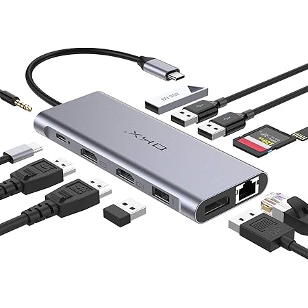 Amazon.com: USB C Hub, Docking Station, EUASOO 11 in 1 Triple Display ...