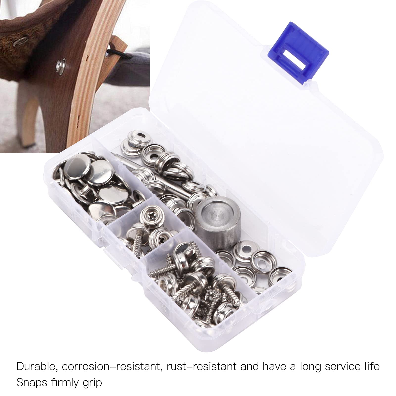 Canvas Snaps And Fasteners 120Pcs Snap Fasteners Kit, Marine Canvas