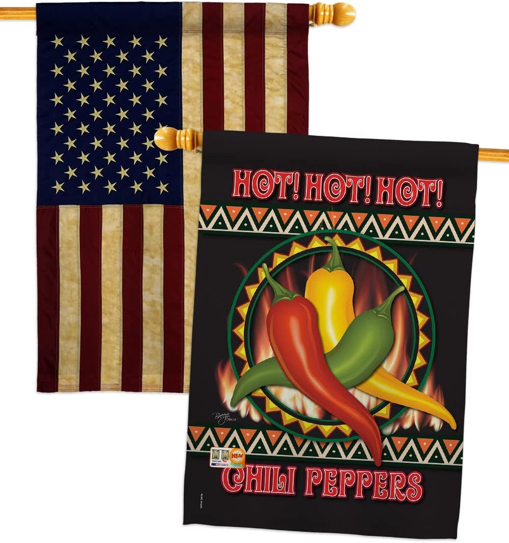 Amazon.com : Chili Peppers House Flags Pack Food Vegetable Pumpkin ...