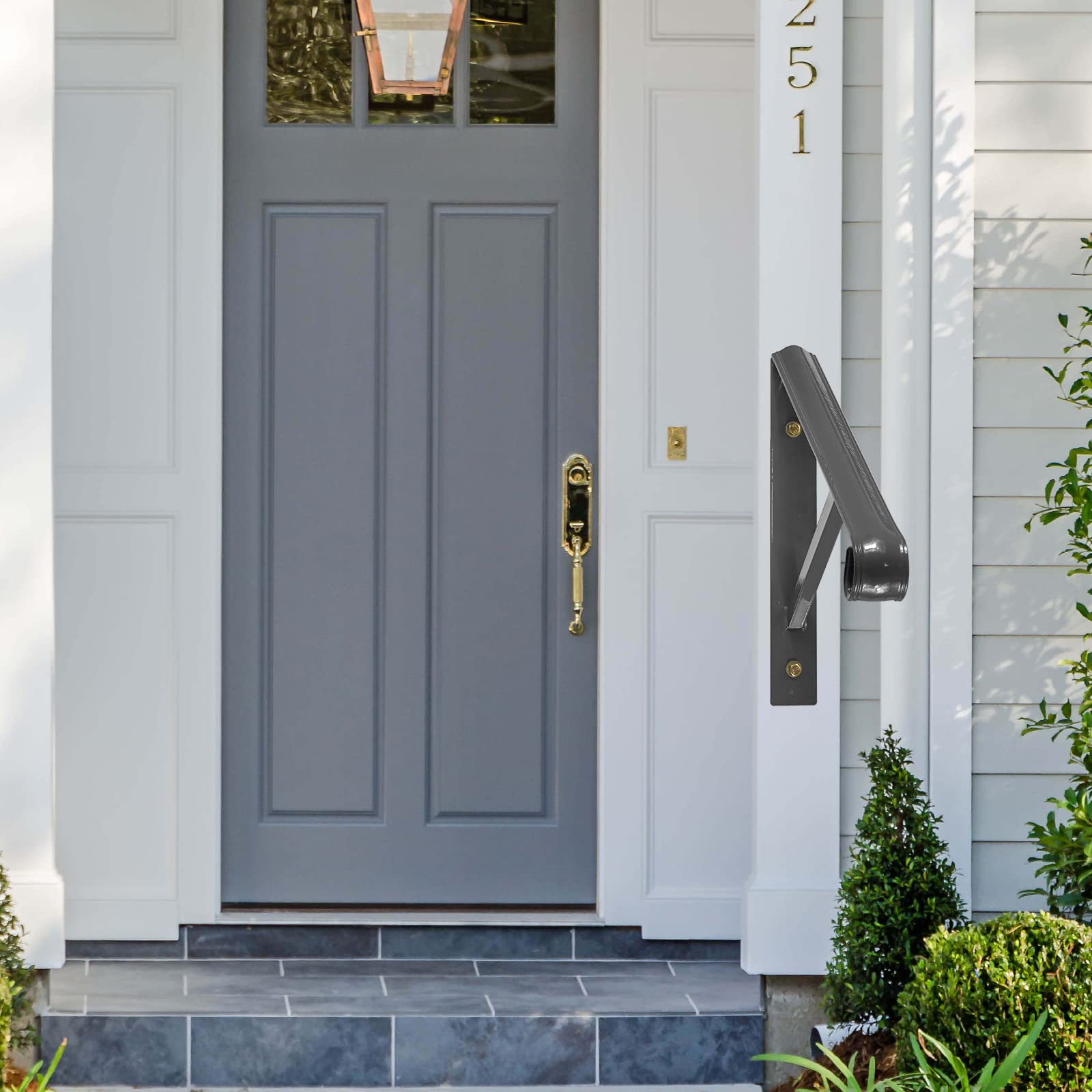 Atemou Single Step Handrail,Gray Handrail Railings 1 Step Handrail ...