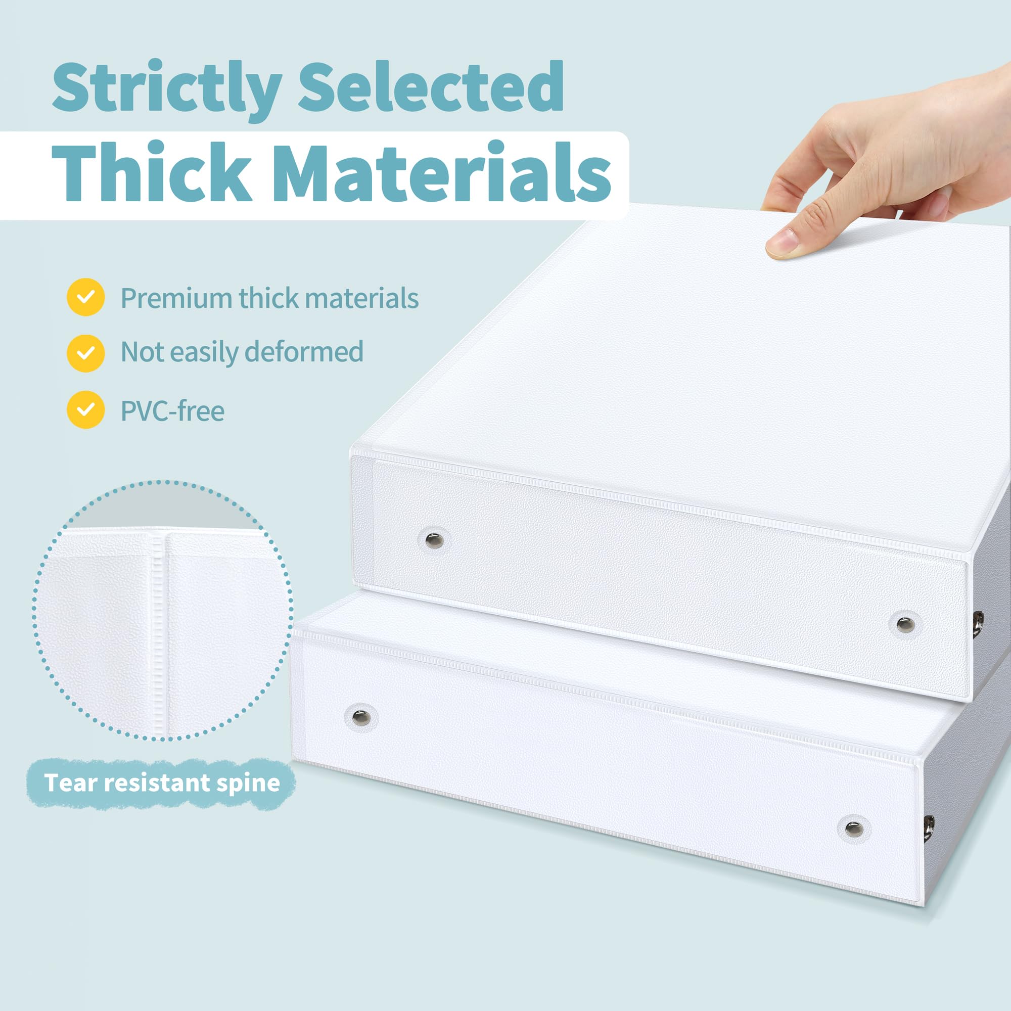 Snapklik.com : SUNEE 3 Ring Binder 2 Inch 8 Pack, Clear View Binder ...