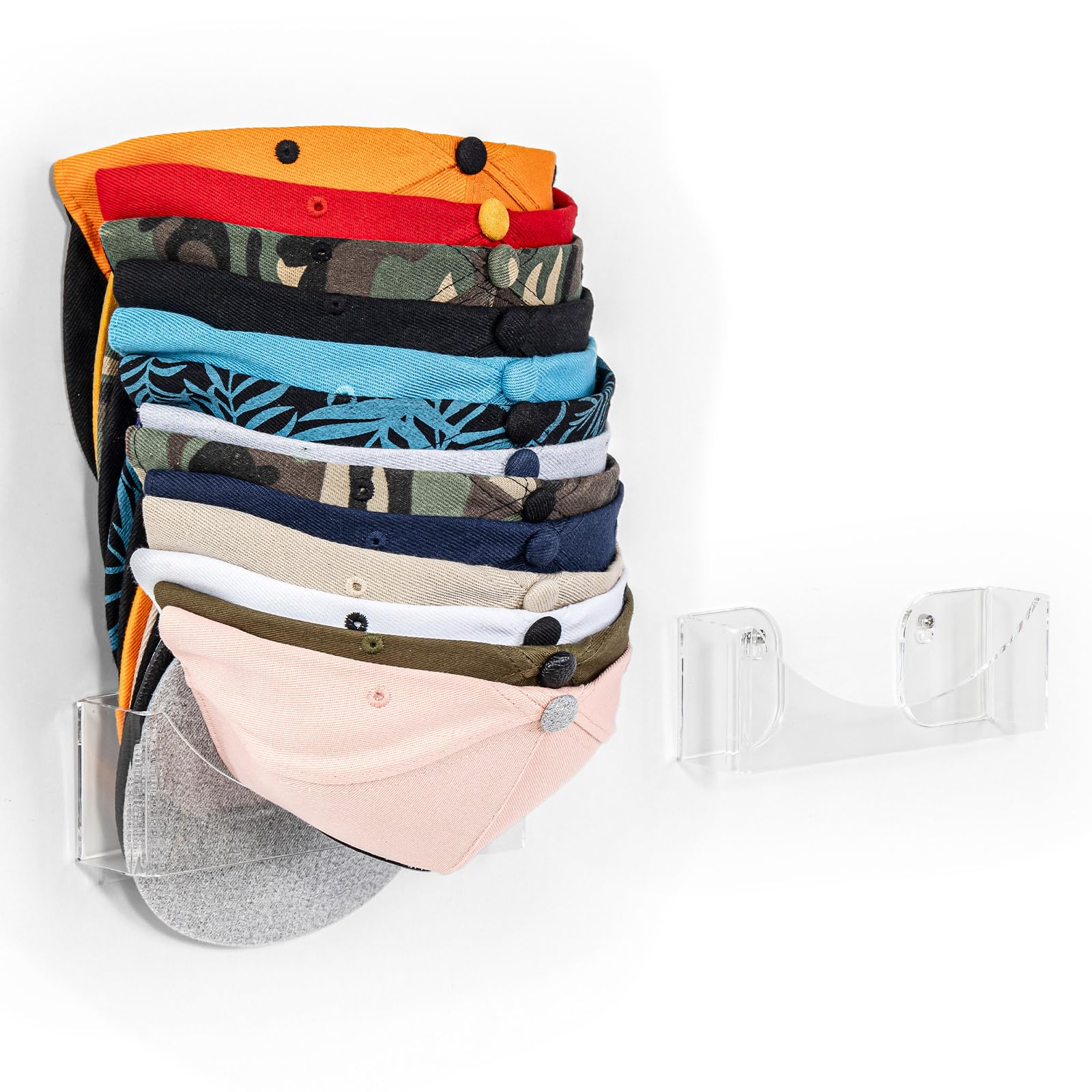 Amazon.com: HAYVAN Acrylic Hat Rack for Wall 2 Pack - Each can Hold up ...