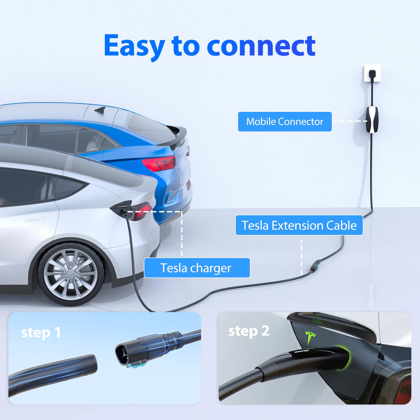 Snapklik.com : NACS Extension Cord For Model 3/Y/X/S 21ft Charger ...
