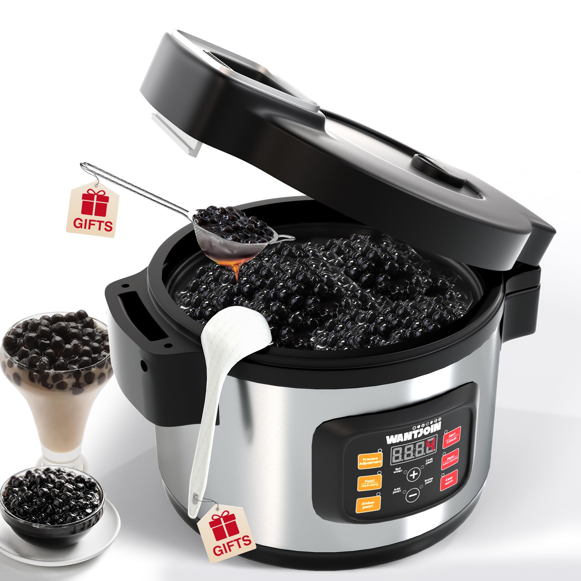 Amazon.com: WantJoin 12L Boba Cooker Boba Maker Machine, Commercial ...