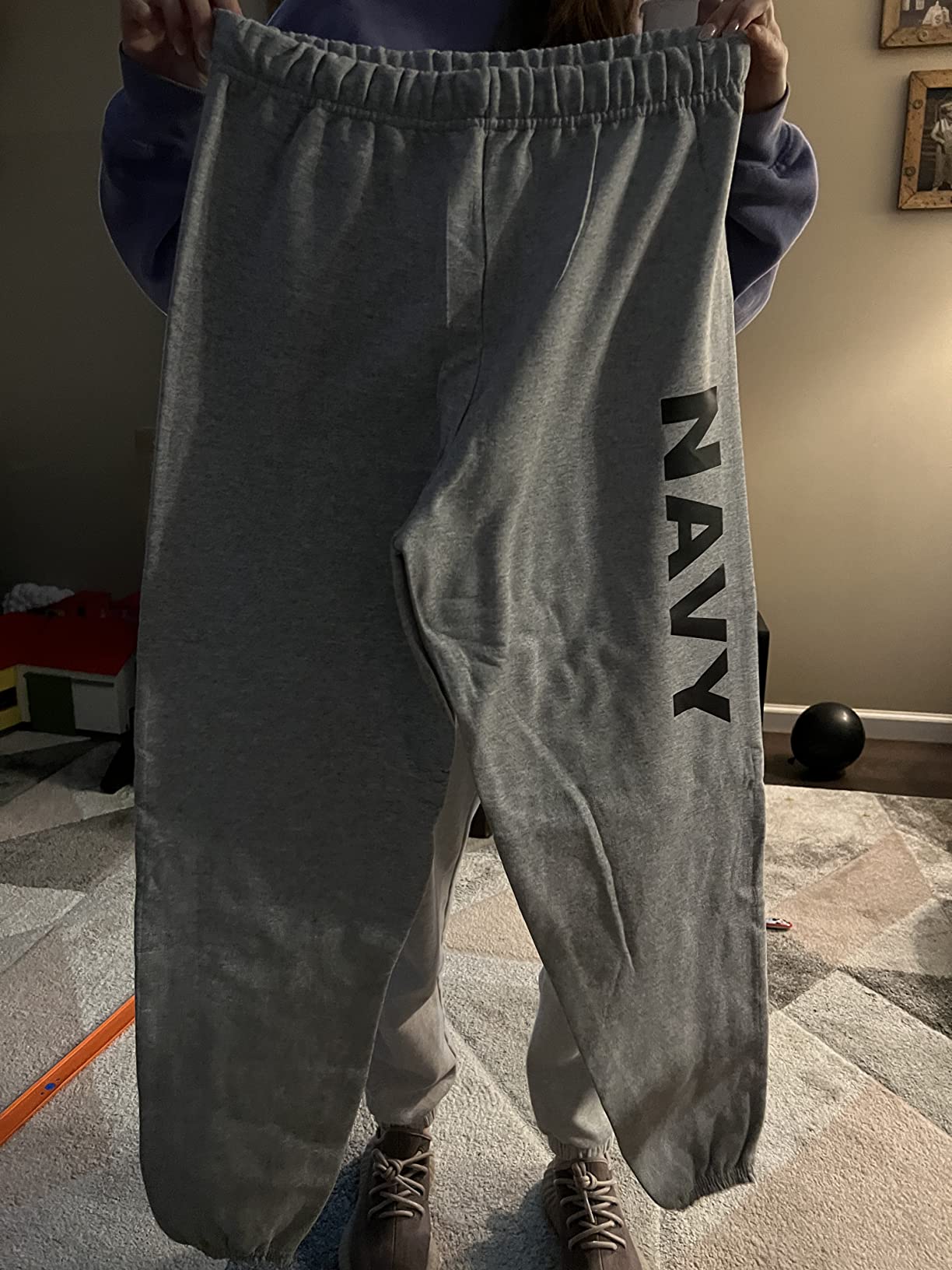 Amazon.com: Navy Sweatpants - Military Theme Elastic Bottom Sweatpants ...