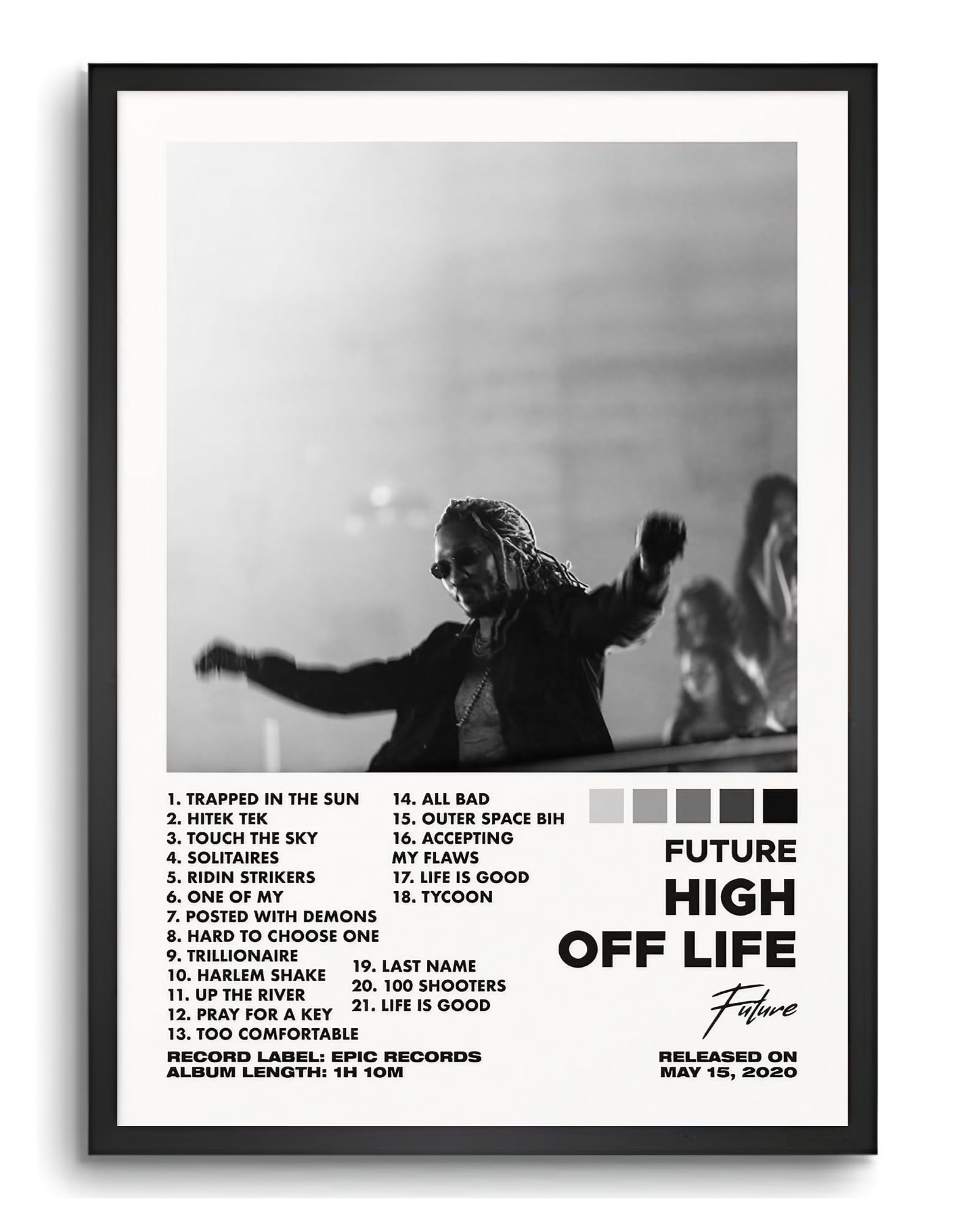 FRAMEZONE Future - High Off Life Album Cover, Poster Wall Decoration Art Framed Poster, Matte ...
