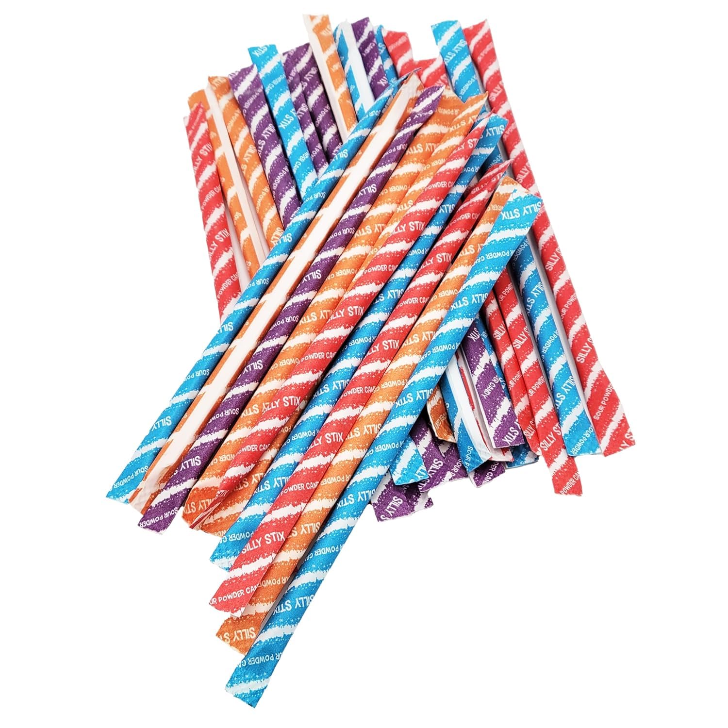 Amazon.com : 50 Pixy Silly Stix - Cherry, Grape, Orange, & Maui Punch ...