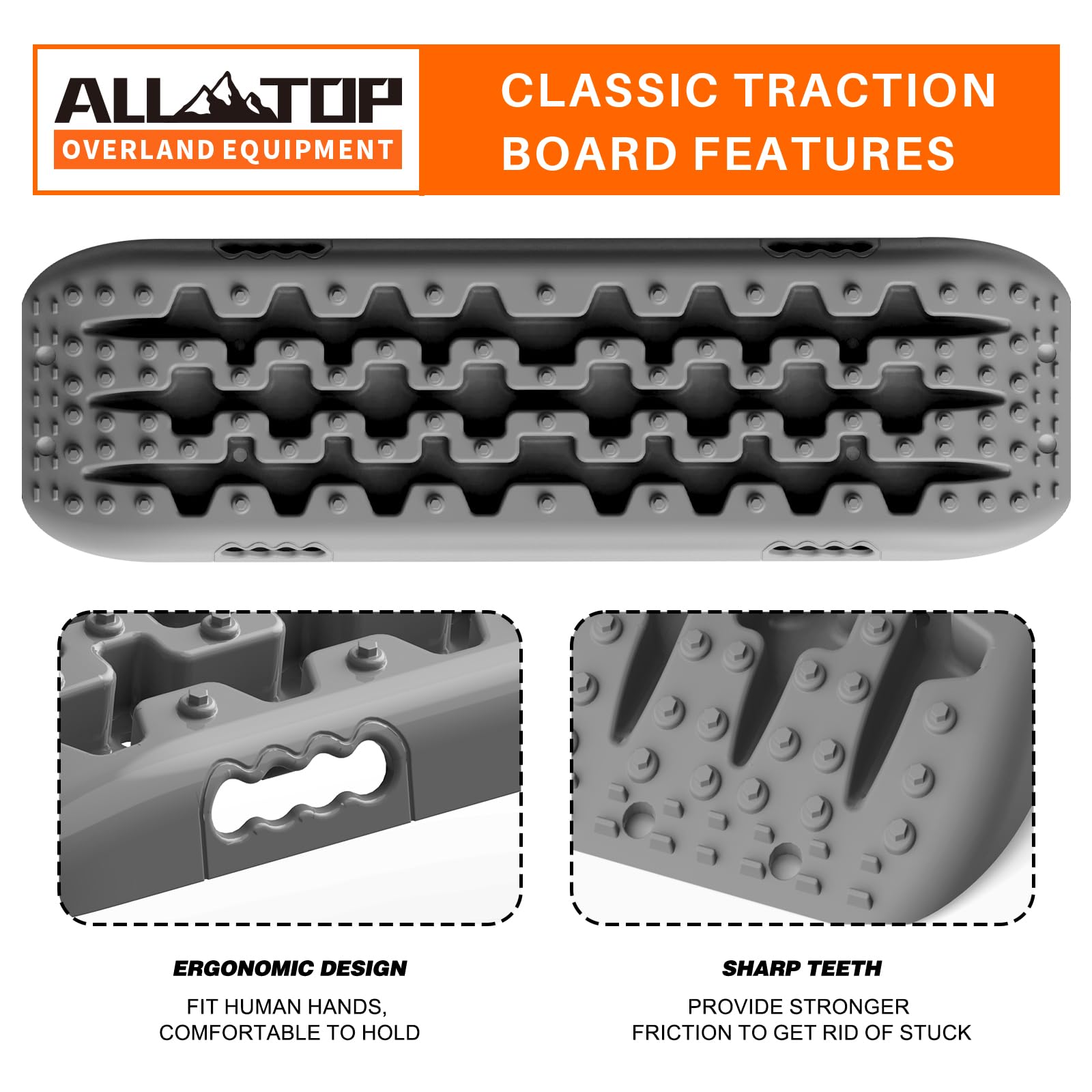 Snapklik.com : ALL-TOP Recovery Traction Boards, 2PCS & Mounting Kit ...