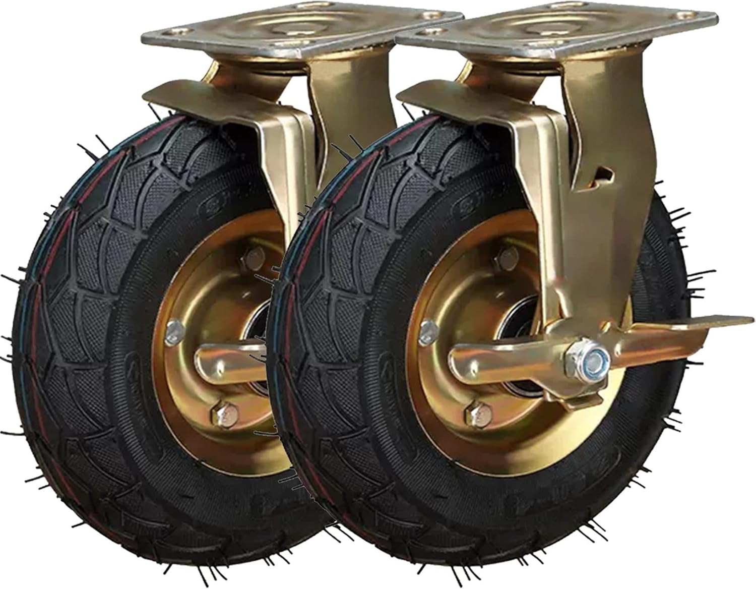 Amazon.com: ESOYAWE Heavy Duty Caster Wheel 2 Pack 8" 10" (Fixed/Swivel ...