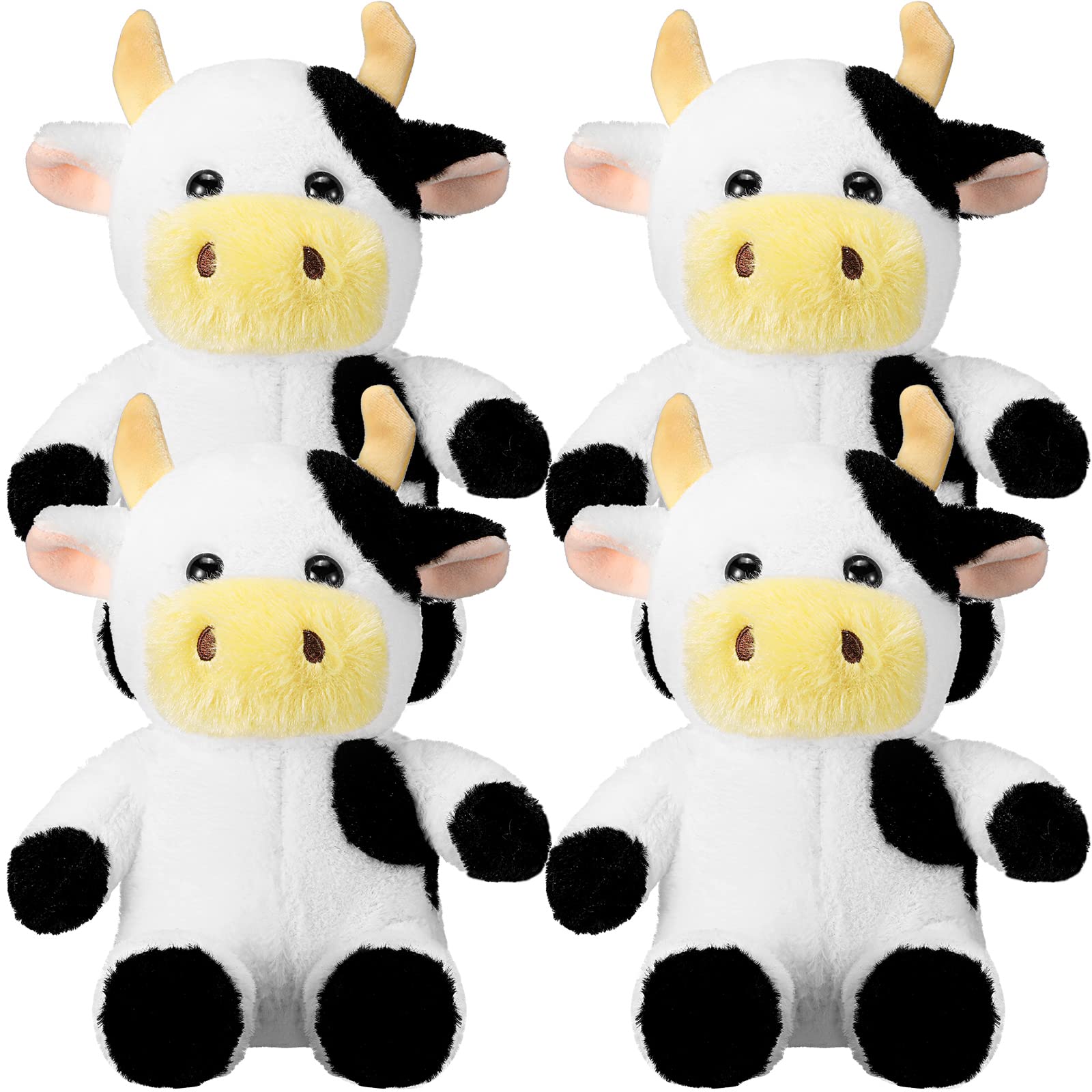 Amazon.com: Wettarn 4 Pcs Cows Stuffed Animal Bulk 9.8'' Cow Plush Toy ...
