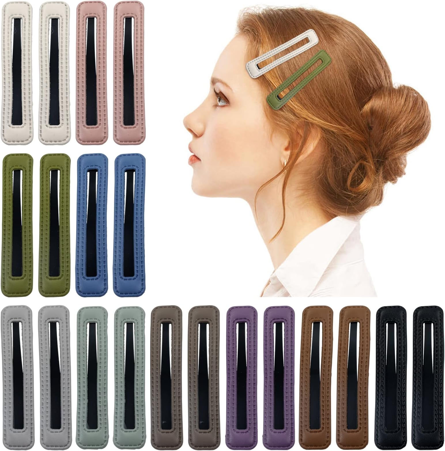 Amazon.com : YOBEYI 12 Pcs Big Snap Hair Barrettes for Styling ...