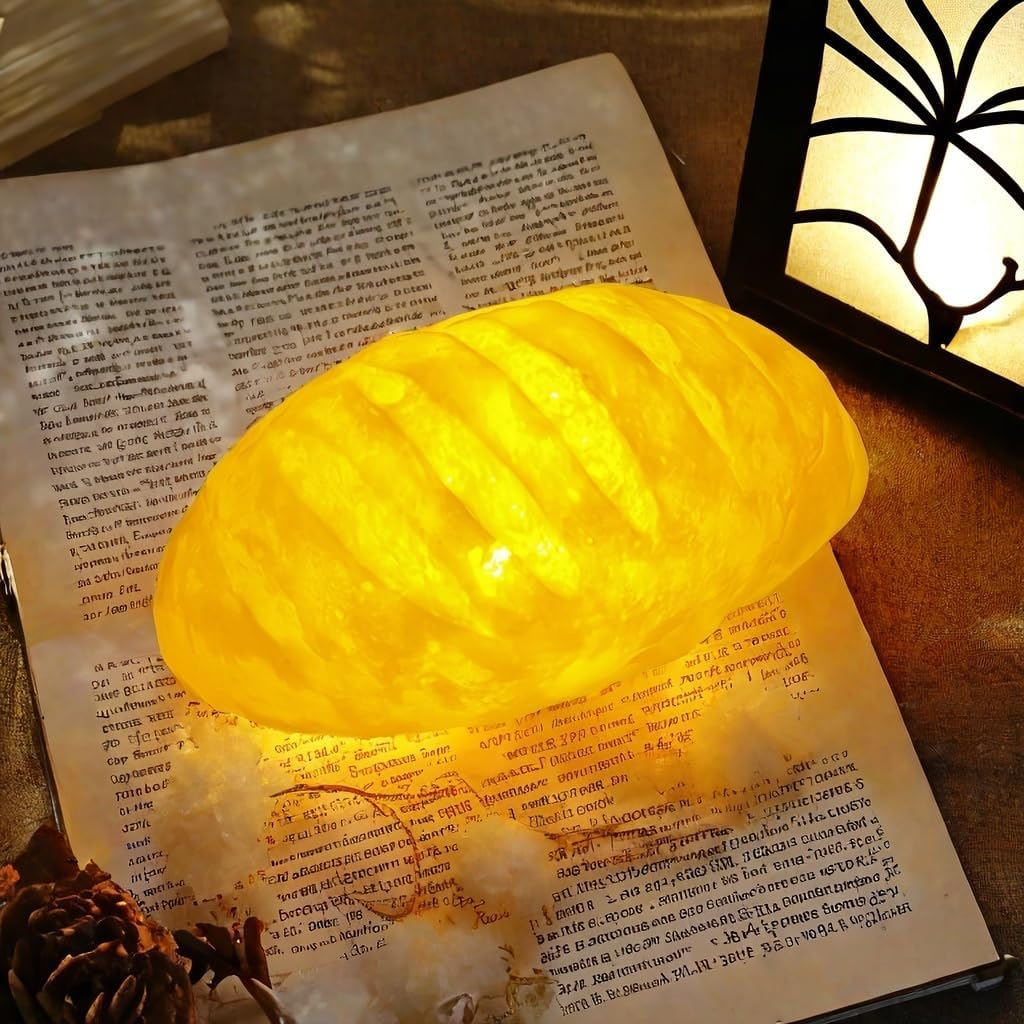 JINGGWW Realistic LED Bread-Shaped Night Light | Soft Glow Croissant ...