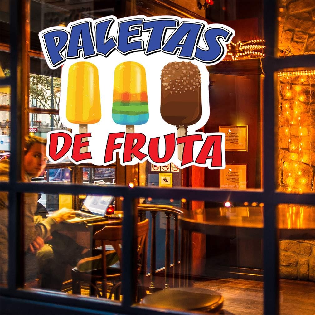 Food Truck Decals Paletas De Fruta Concession Restaurant Die-Cut Vinyl ...