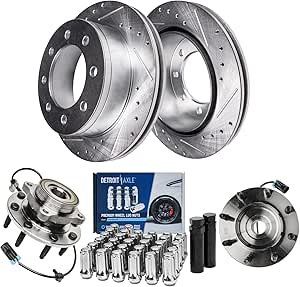 Amazon.com: Detroit Axle - 4WD Front Brake Kit for Silverado Sierra Suburban 2500 HD 3500 Chevy ...