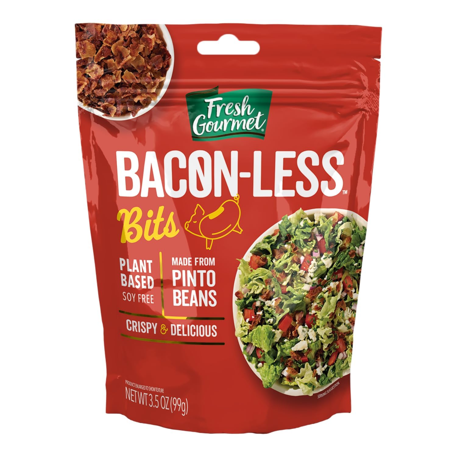 Amazon.com: Fresh Gourmet Bacon-Less Bits 3.5 Ounce (Pack of 1)