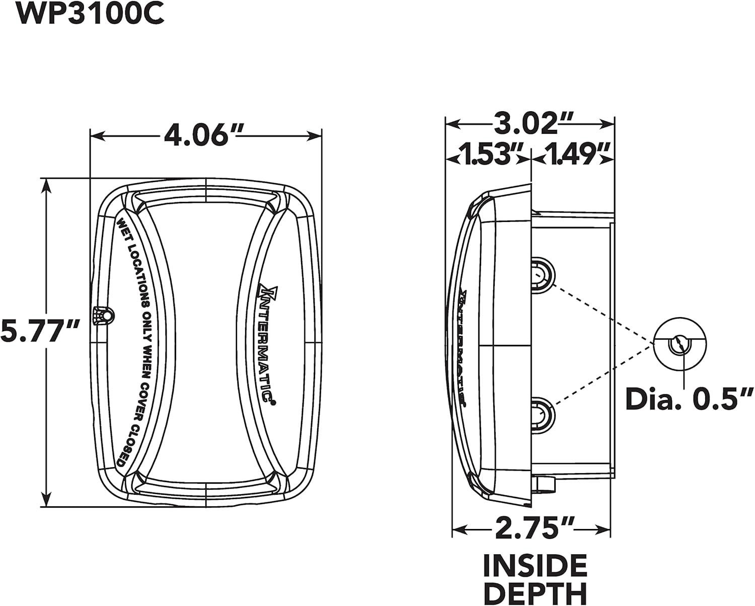Intermatic WP3100C – Cubierta de toma de corriente eléctrica resistente ...