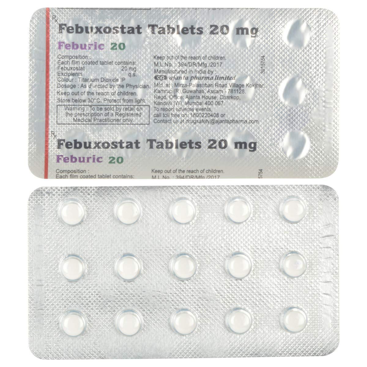 Feburic 20 - Strip of 15 Tablets : Amazon.in: Health & Personal Care