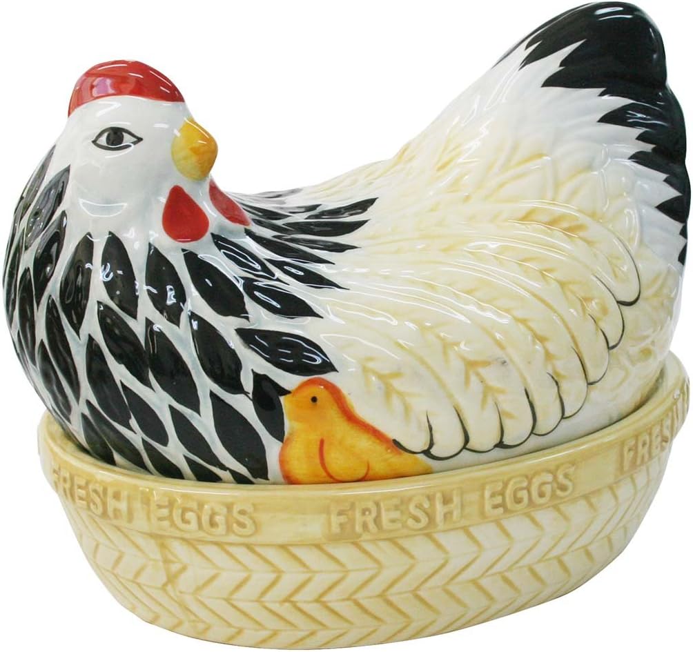Mason Cash Mother Hen Nest Egg Storage, Multi-colour, 21 x 16.5 x 18 cm ...