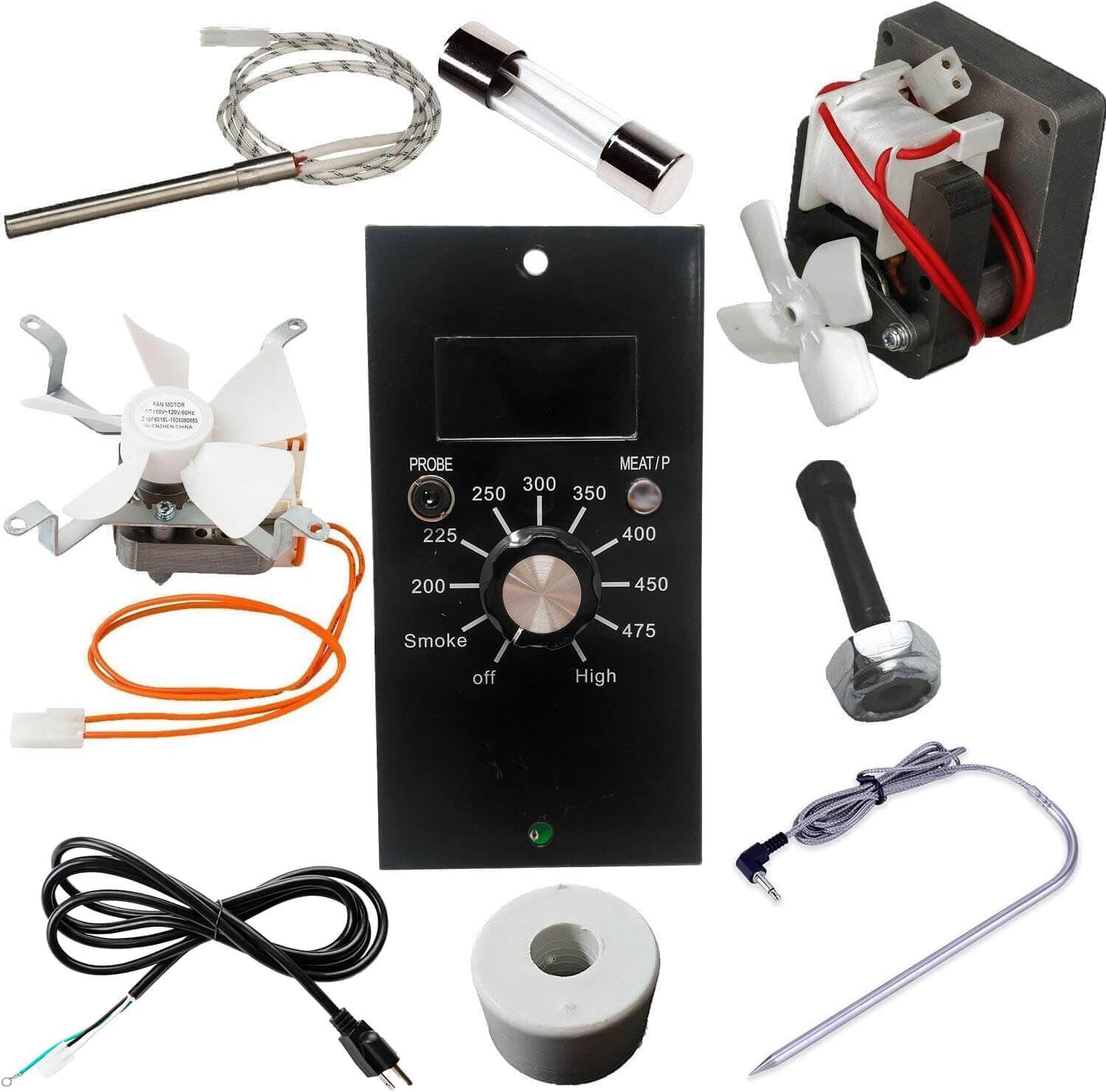 Amazon.com : Captiva Designs Pellet Grill Digital Controller with Meat ...