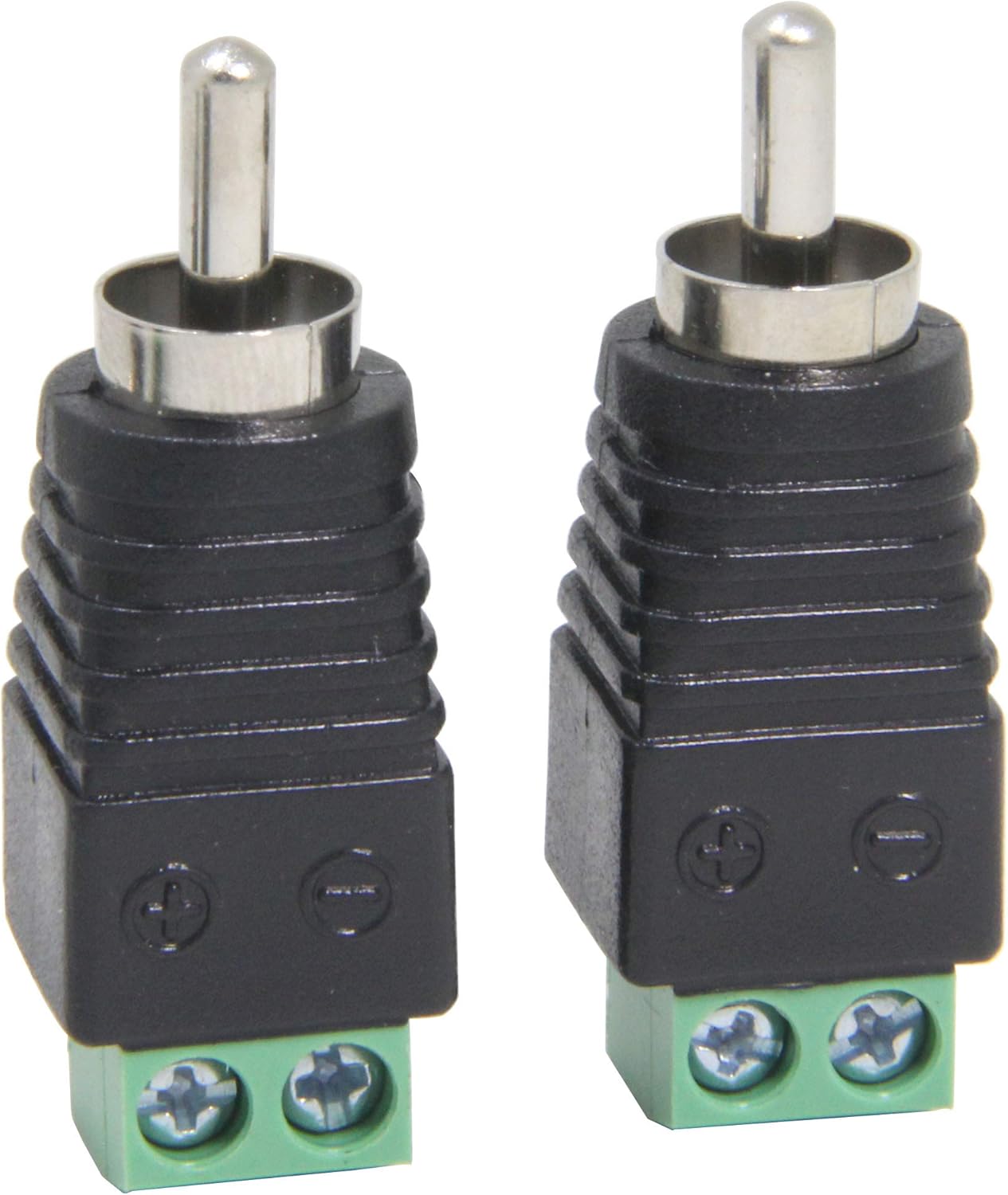 RCA Male Screw Terminal, Ancable 2-Pack RCA to Speaker Wire Adapter ...