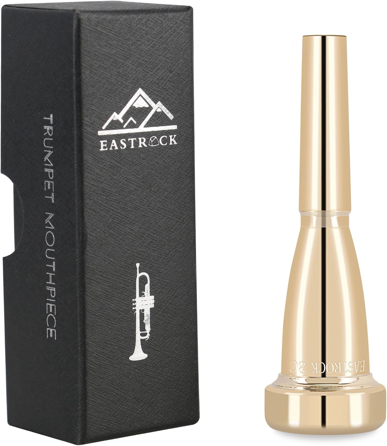 Amazon.com: EASTROCK Trumpet Mouthpiece 3C Gold Plated Bullet Shape ...