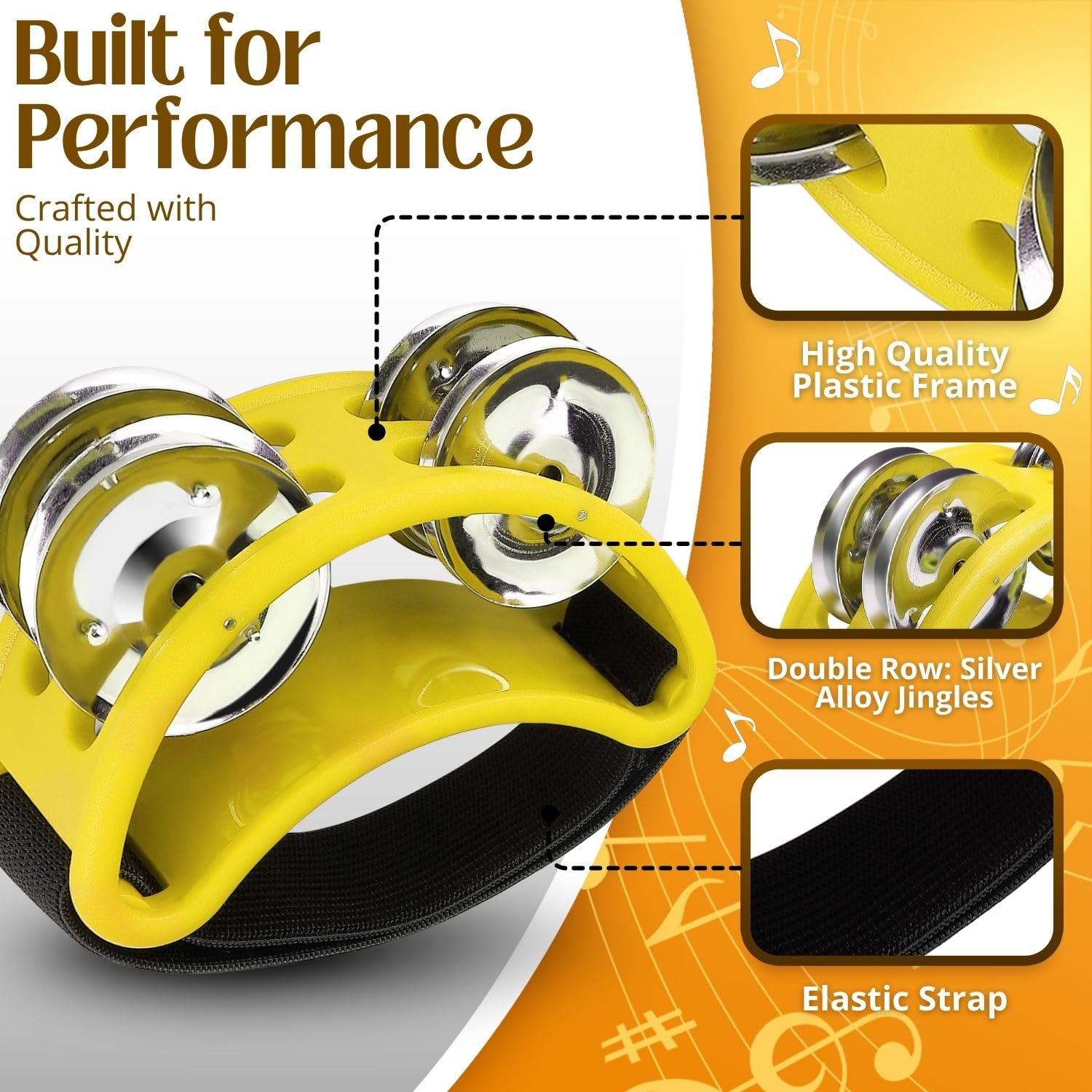Snapklik.com : Flexzion Foot Tambourine Percussion