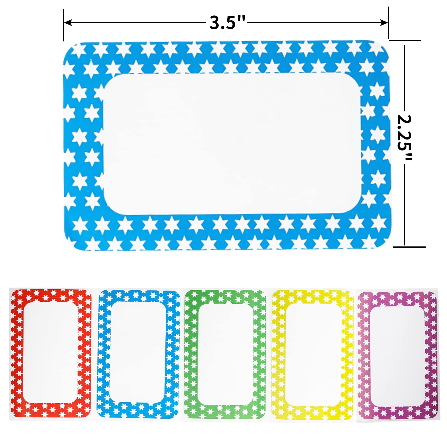 Snapklik.com : 35"x225" Colorful Name Tags 400pc 5 Colors Name Tag ...