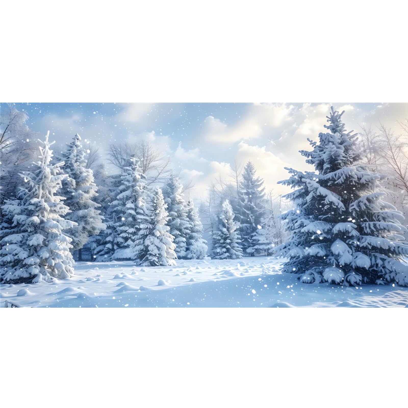 Snapklik.com : Fish Tank Background 48x24 Inch Winter Snow Scene Aquarium Background Snowfield ...