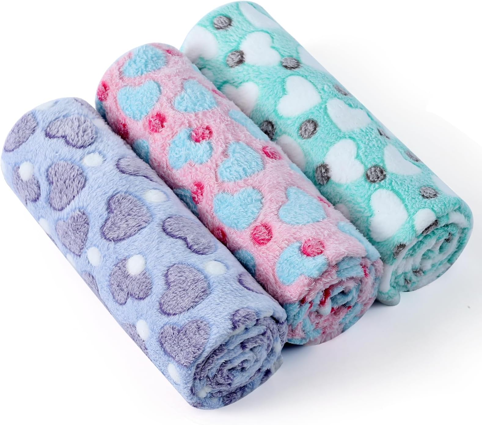 COMSLE Fluffy Dog Blankets Washable for Small Medium Large Dogs, 3 Pack ...