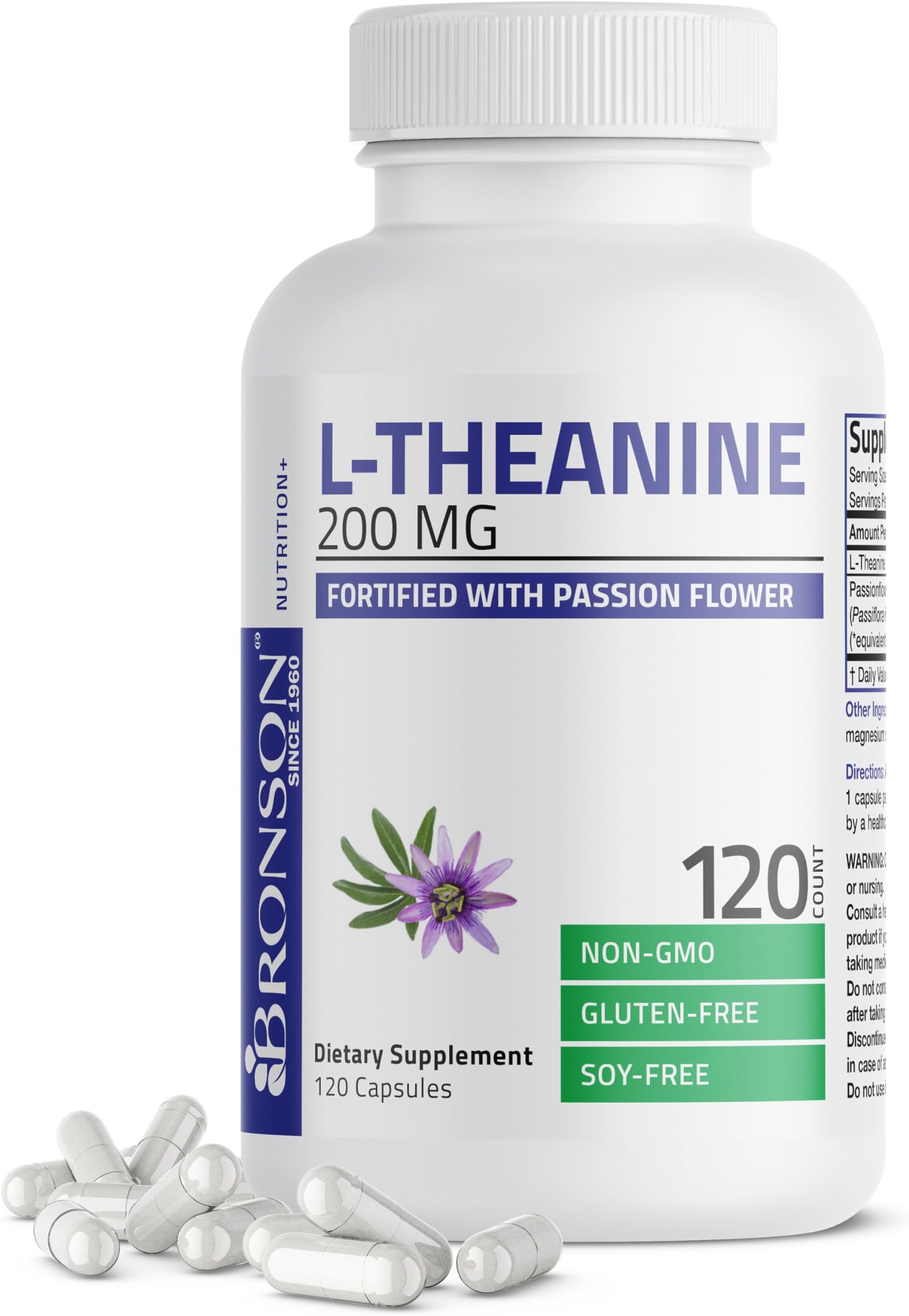 Amazon.com: Piping Rock L-Theanine 200mg Supplement | 60 Capsules ...