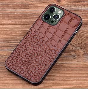 Amazon.com: for iPhone 15 Pro Max Genuine Leather Case Luxury Design ...