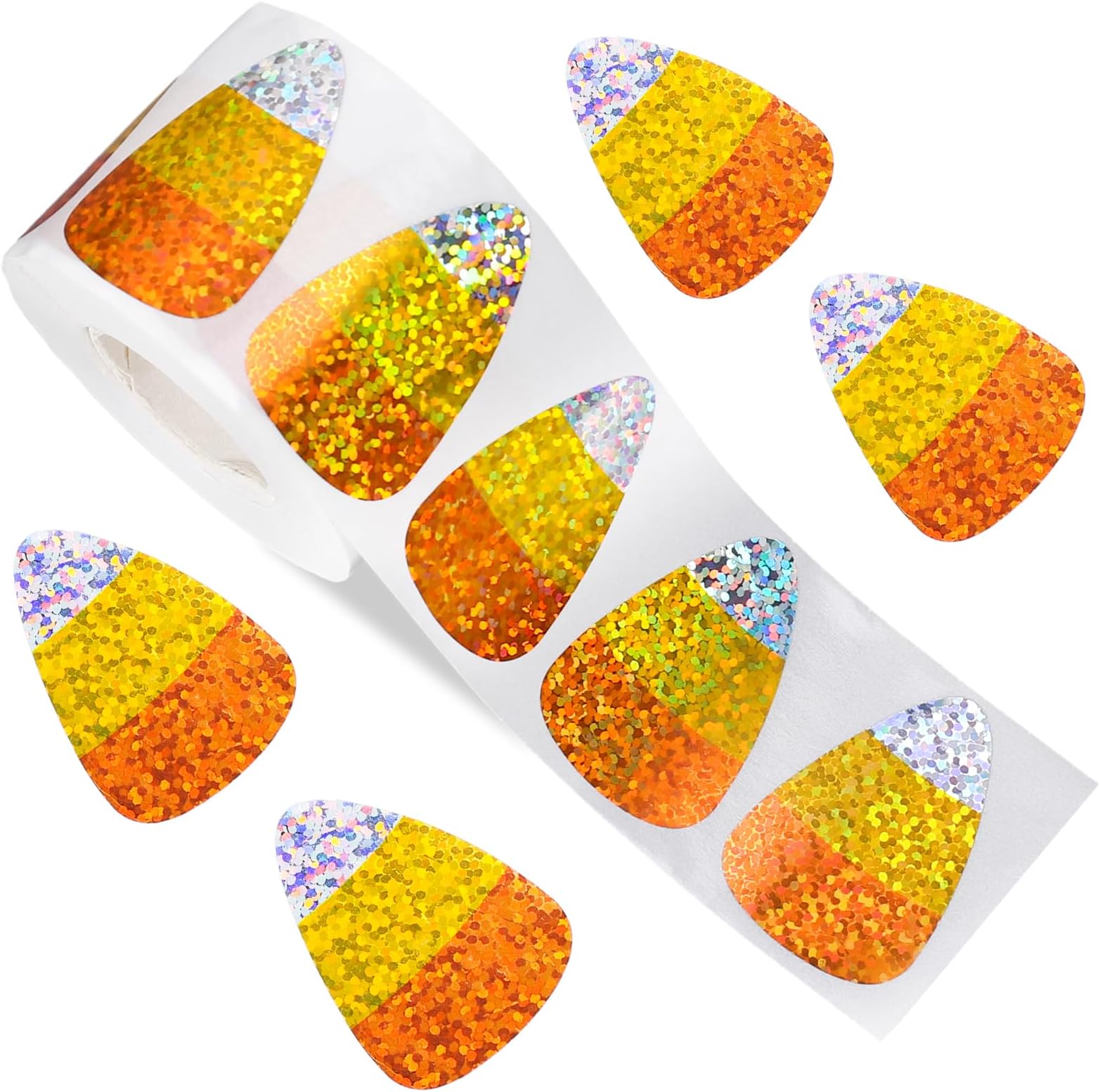 Amazon.com: Candy Corn Prism Roll Stickers - Roll of 100 Stickers ...