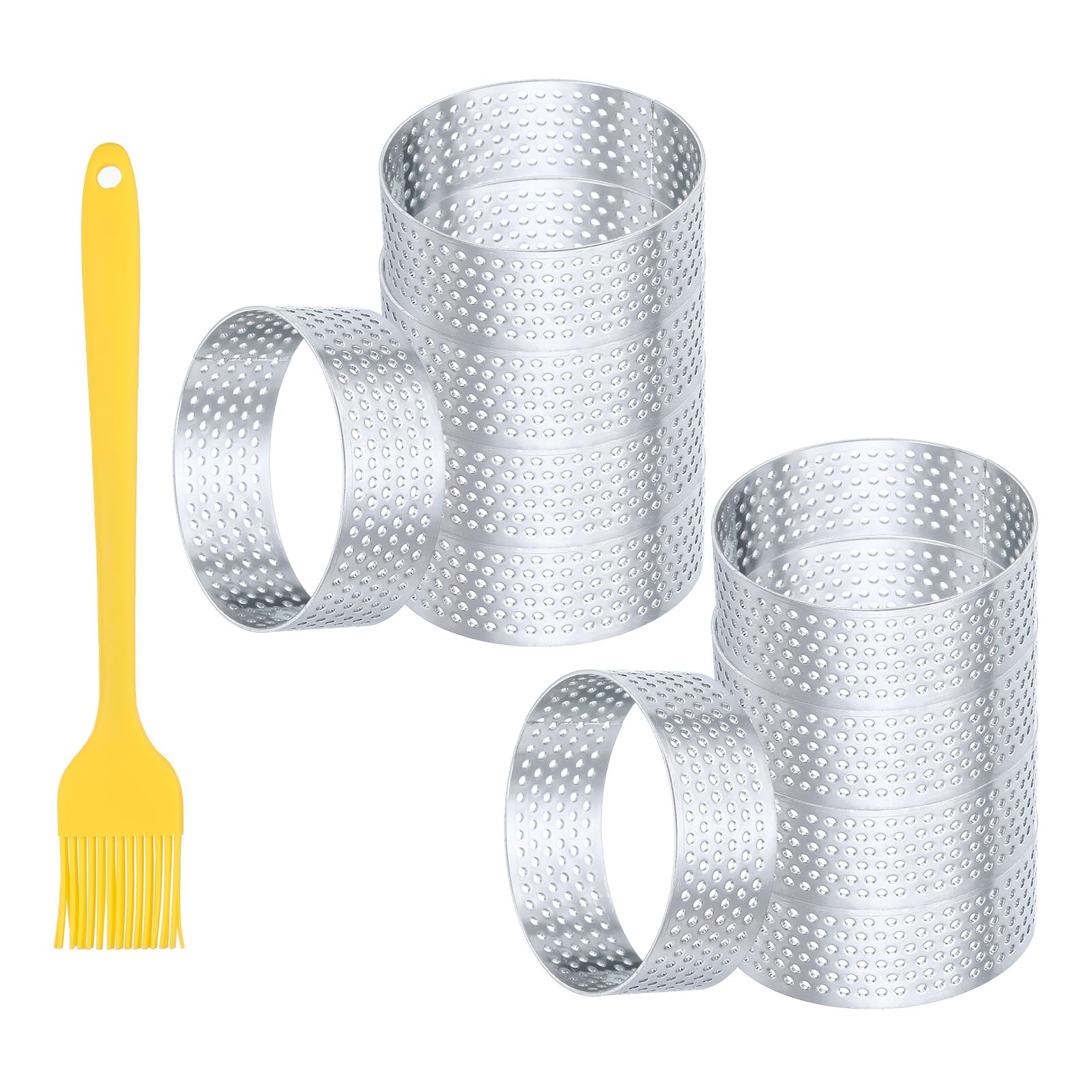 Amazon.com: uxcell 10pcs Perforated Cake Rings 2.4 Inch Stainless Steel ...