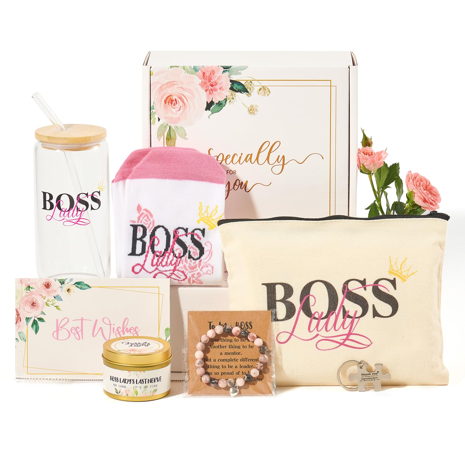 Amazon.com: Splandiant Boss Lady Gifts Set for Women, Boss Day Gifts,Best Boss Gift for Female ...