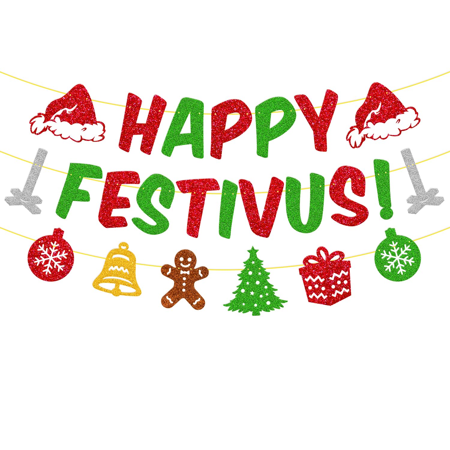 Amazon.com: Happy Festivus Banner Merry Christmas Party Decorations for ...