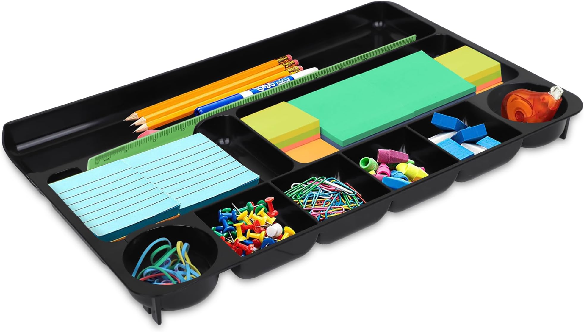 Amazon.com: Desk Drawer Organizer Tray, Office Desk Organizer Tray with ...