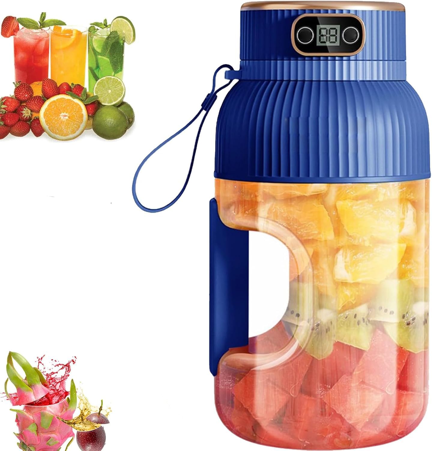 Amazon.com: Juicer Cup,Multifunctional Portable Juicer Cup with Digital ...