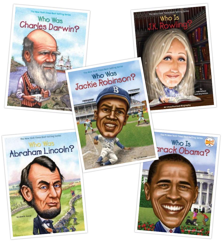 Who Was Series (Set of 5) J. K. Rowling; Jackie Robinson; Barack Obama ...