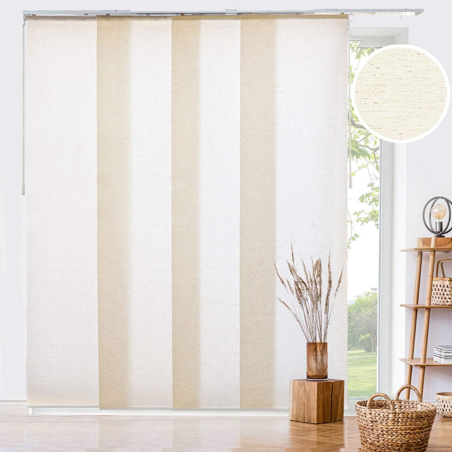 Amazon.com: CHICOLOGY Embossed Textured Weave Fabric, Sliding Door ...