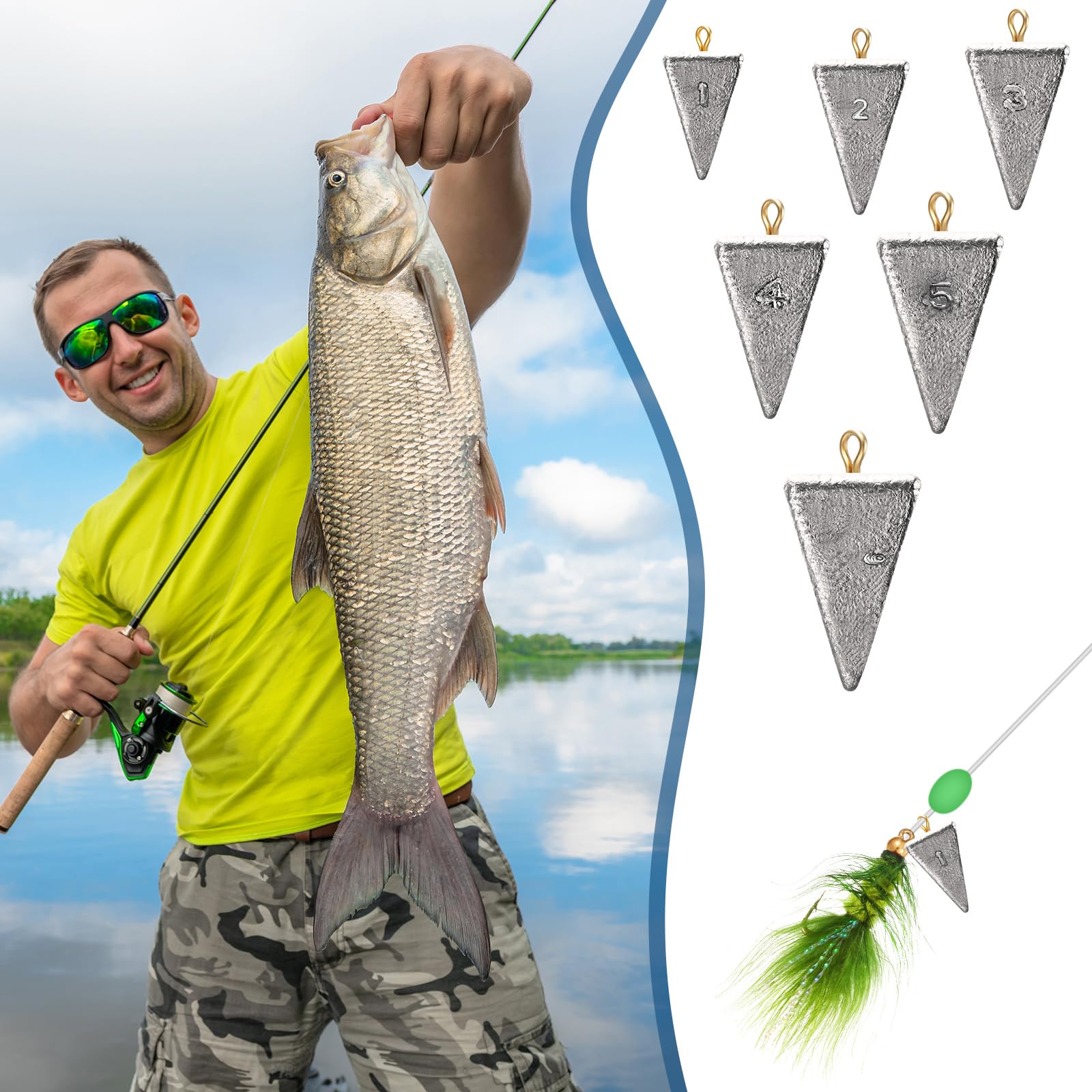 Snapklik.com : 36 Pcs 4 Oz Pyramid Fishing Weights Sinkers Saltwater ...