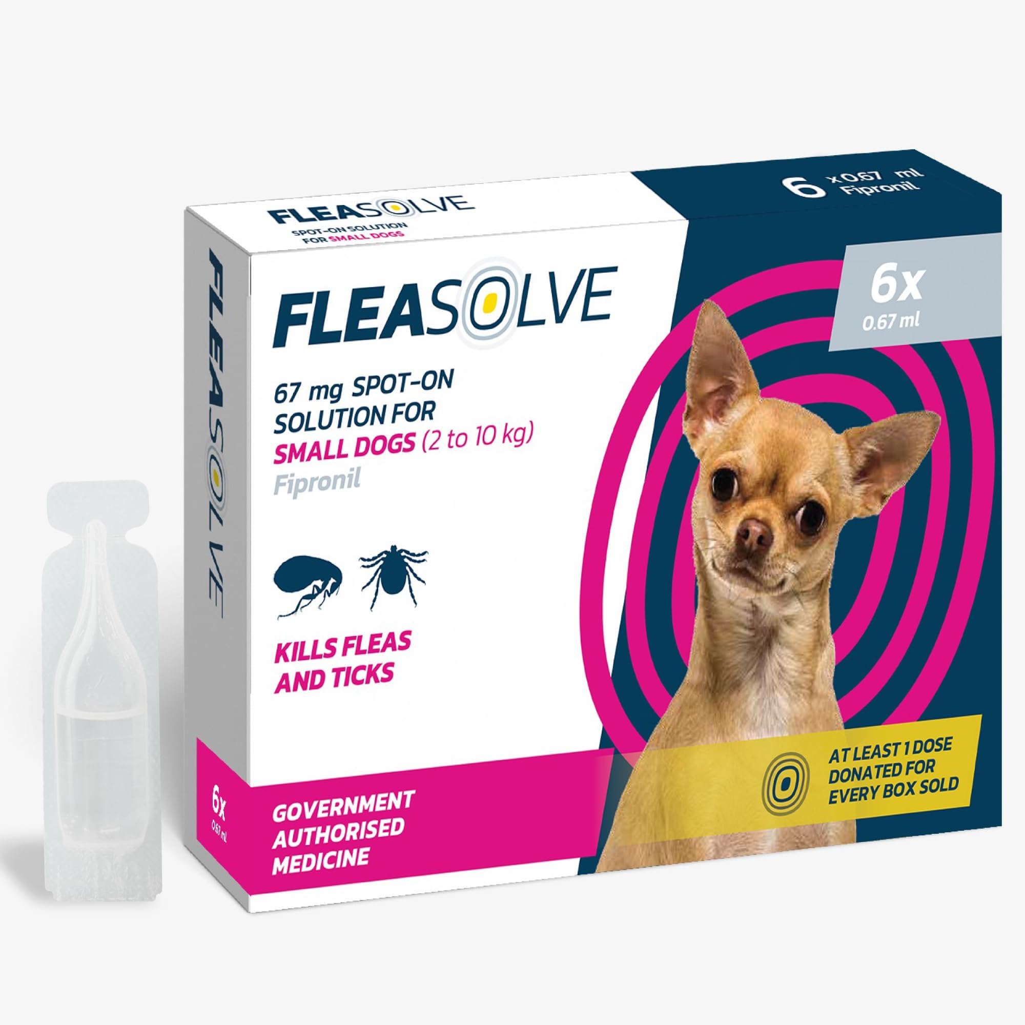 VetUK Flea and Tick Treatment Plus for Small Dogs (3 Pipettes) : Amazon ...