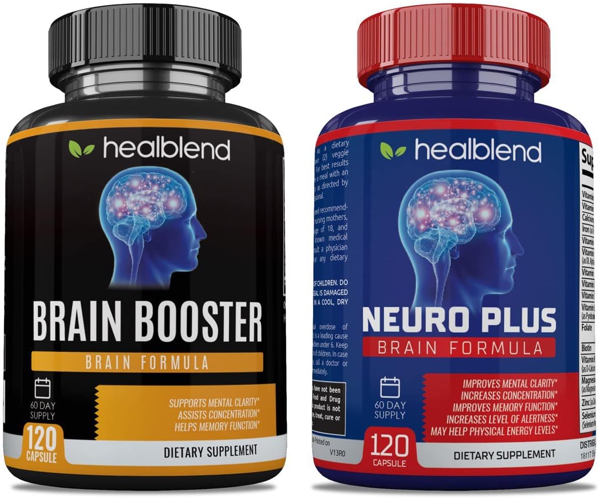 Amazon.com: Brain Booster Supplement and Neuro Plus Brain & Focus ...